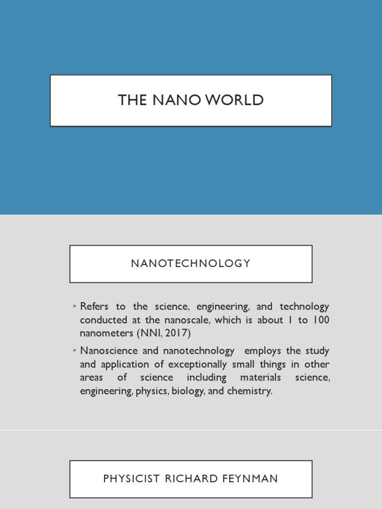 The Nano World | PDF | Nanotechnology | Atomic Force Microscopy