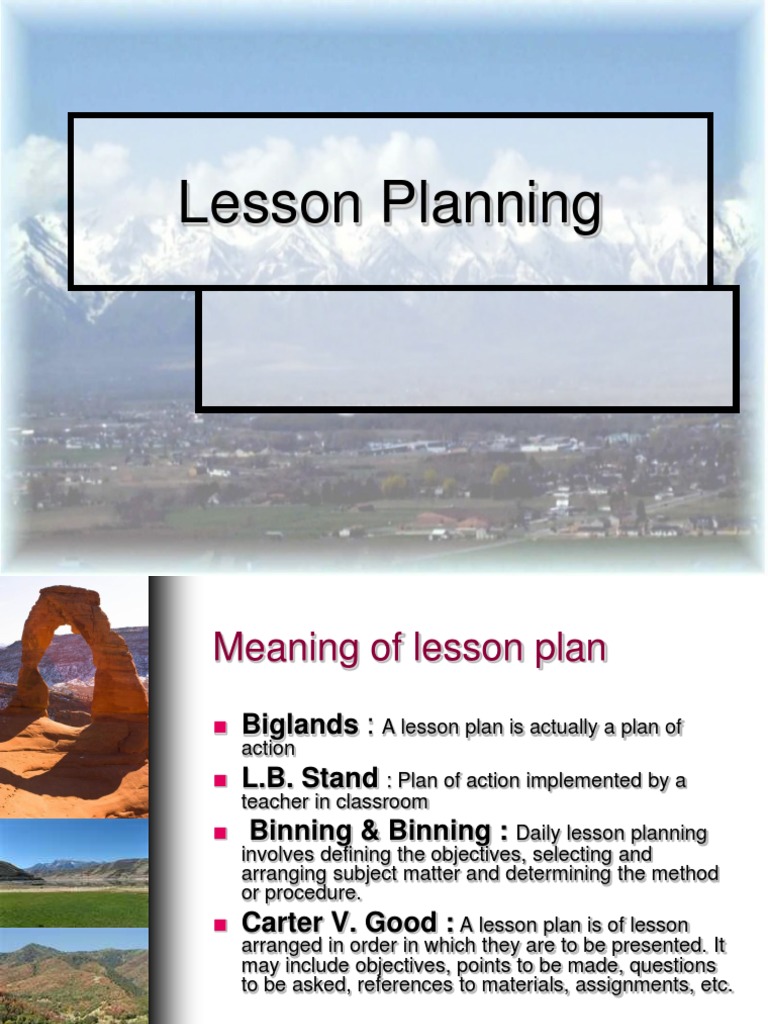 24) Lesson Planning | PDF | Lesson Plan | Teachers