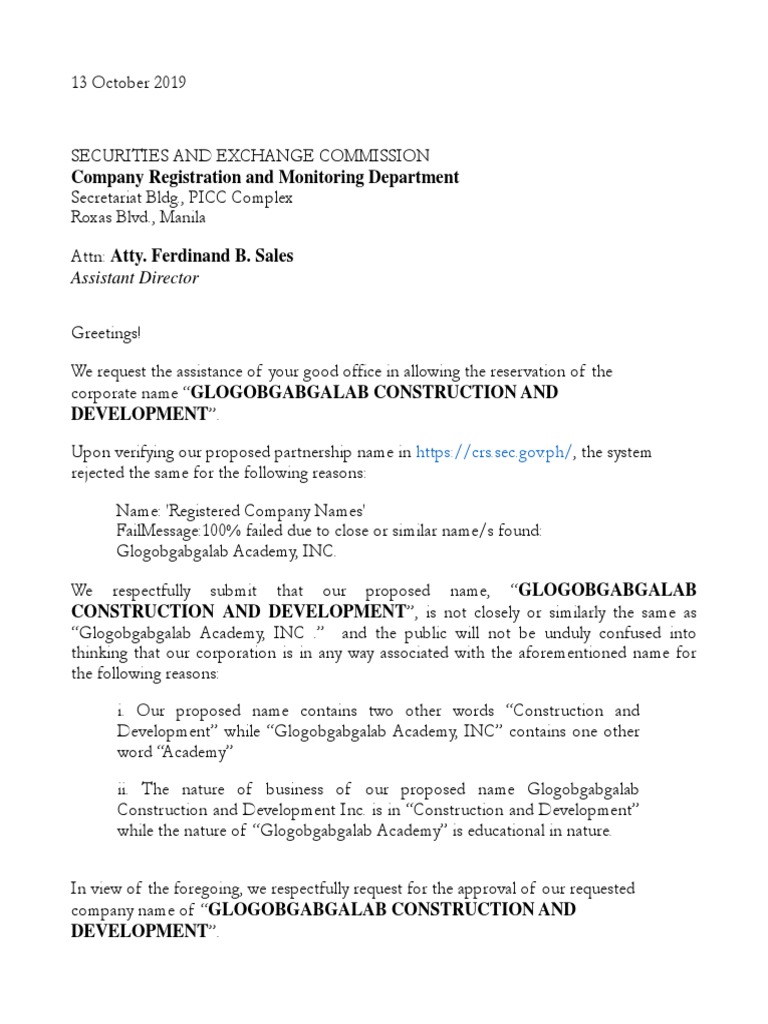 Appeal Letter To SEC | PDF