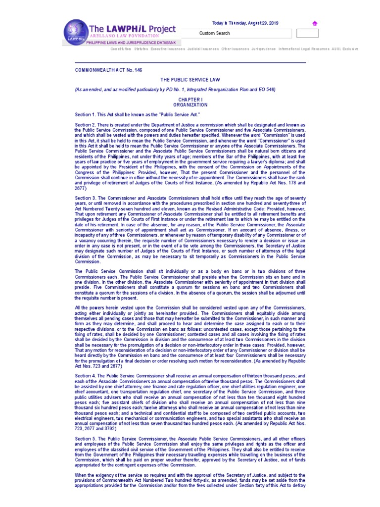 Public Service Act | Download Free PDF | Rail Transport | Common Carrier