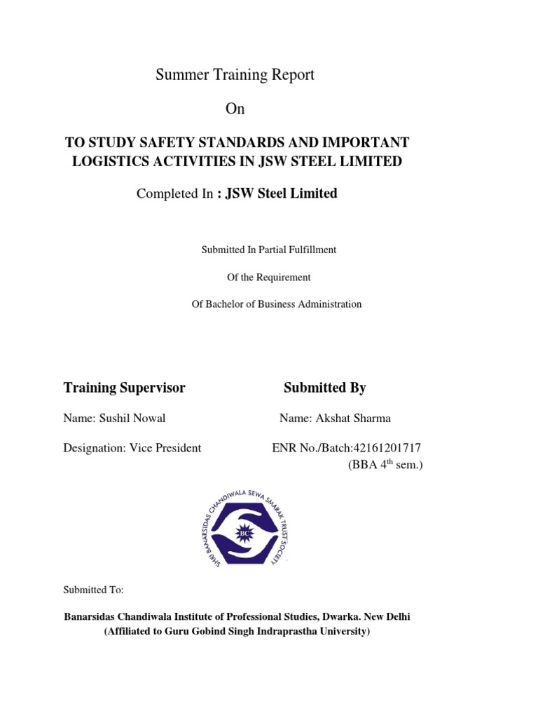 Summer Training Report 2 | PDF | Economic Sectors | Business