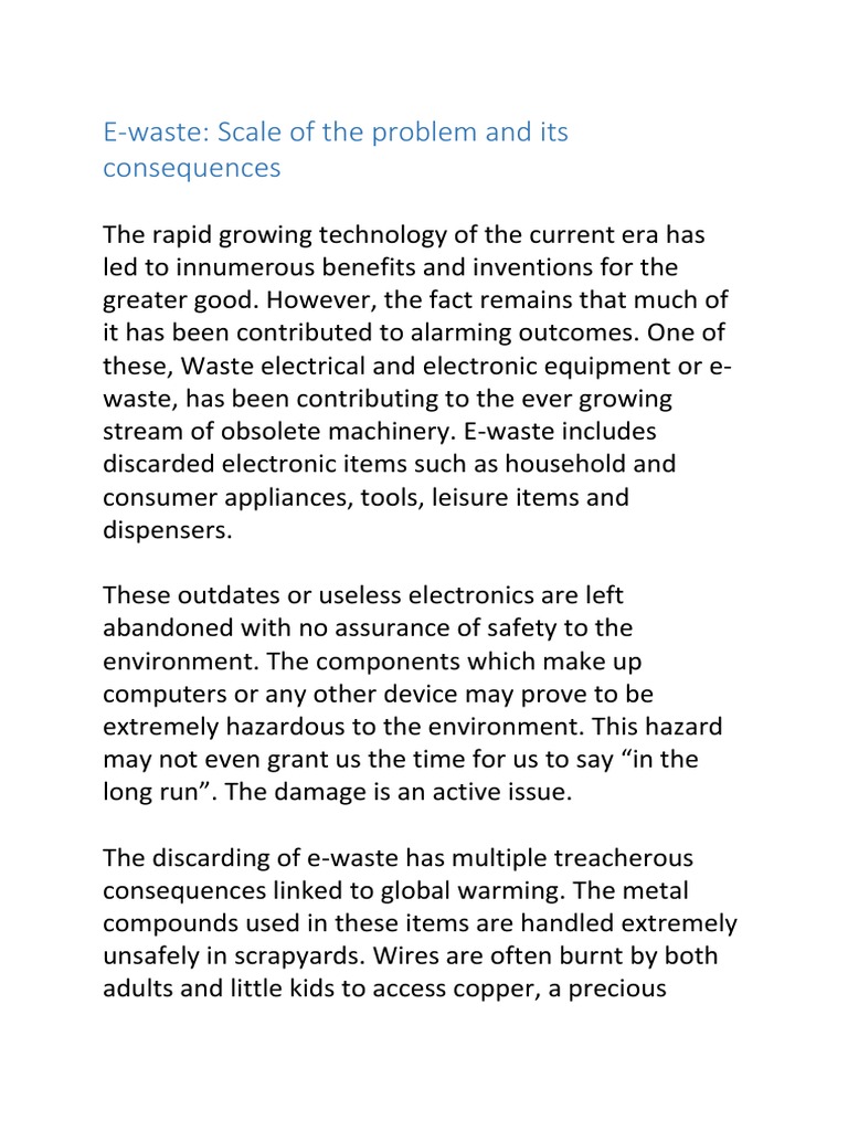 GP Report e Waste | PDF | Electronic Waste | Pollution