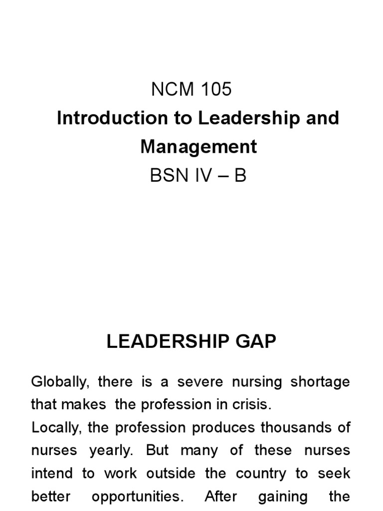 Leadership and Management | PDF | Nursing | Leadership