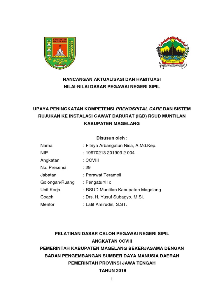 Peningkatan Kompetensi Prehospital Care di RSUD Muntilan | PDF | Bisnis