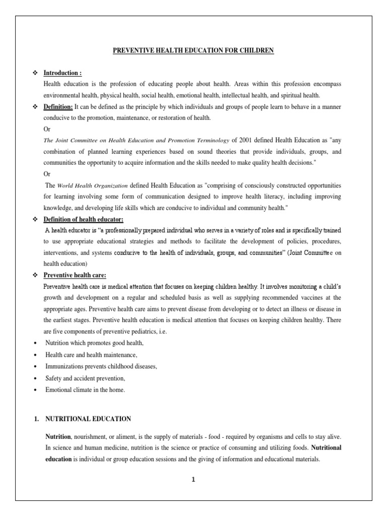 7.health Education | PDF | Health Education | Nutrition