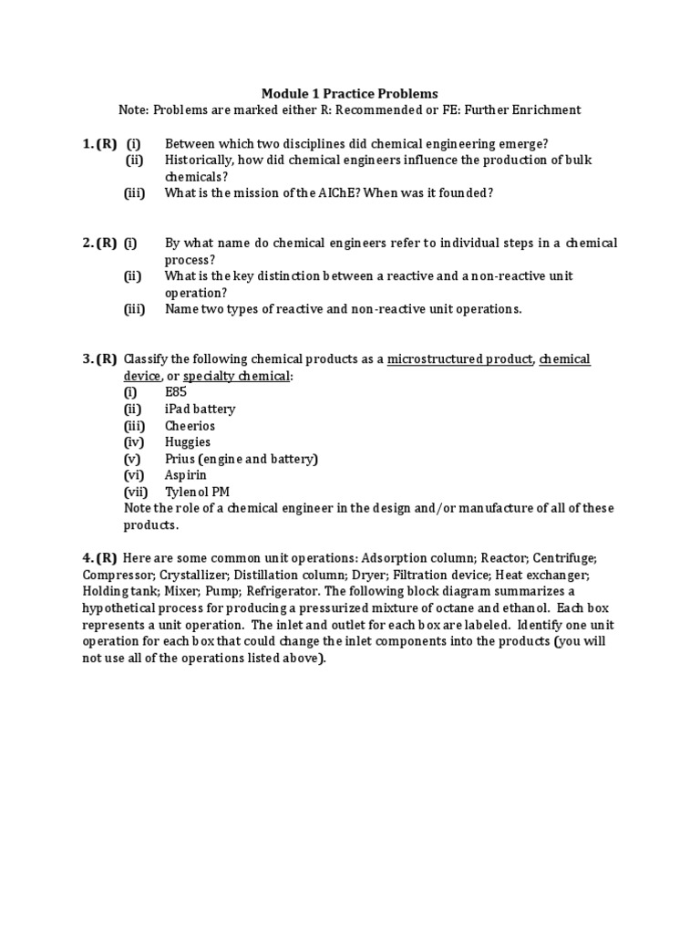 Module 1 Practice Problems | PDF