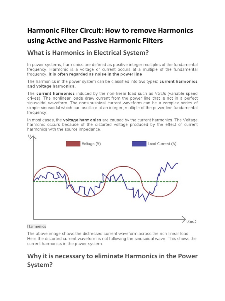 Harmonic Filter Circuit: How To Remove Harmonics Using Active and ...