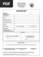LOCATOR SLIP 2022 New Format Teachers | PDF