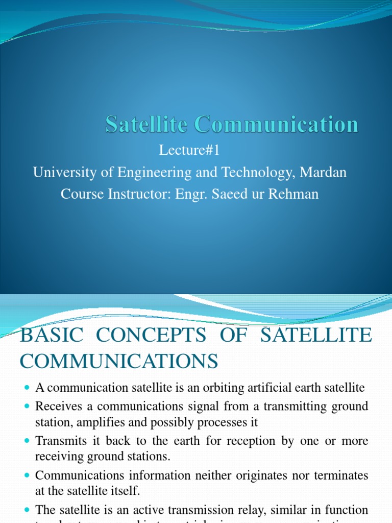 Basics of Satellite Communications | PDF | Communications Satellite ...