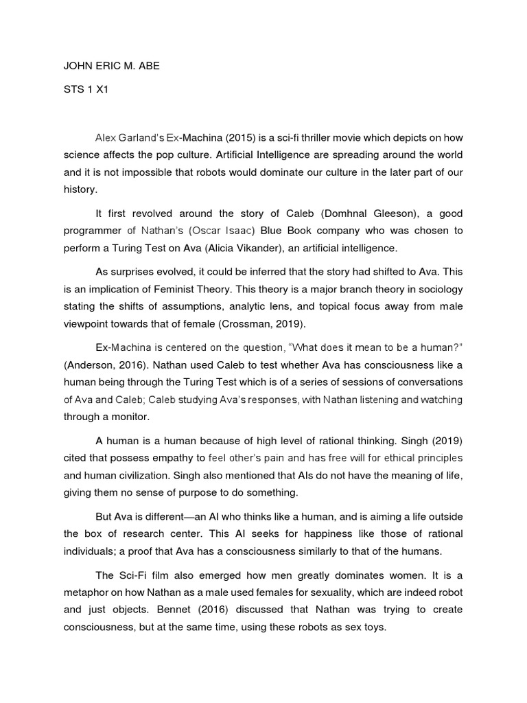 Sts Ex Machina | PDF | Artificial Intelligence | Intelligence (AI ...