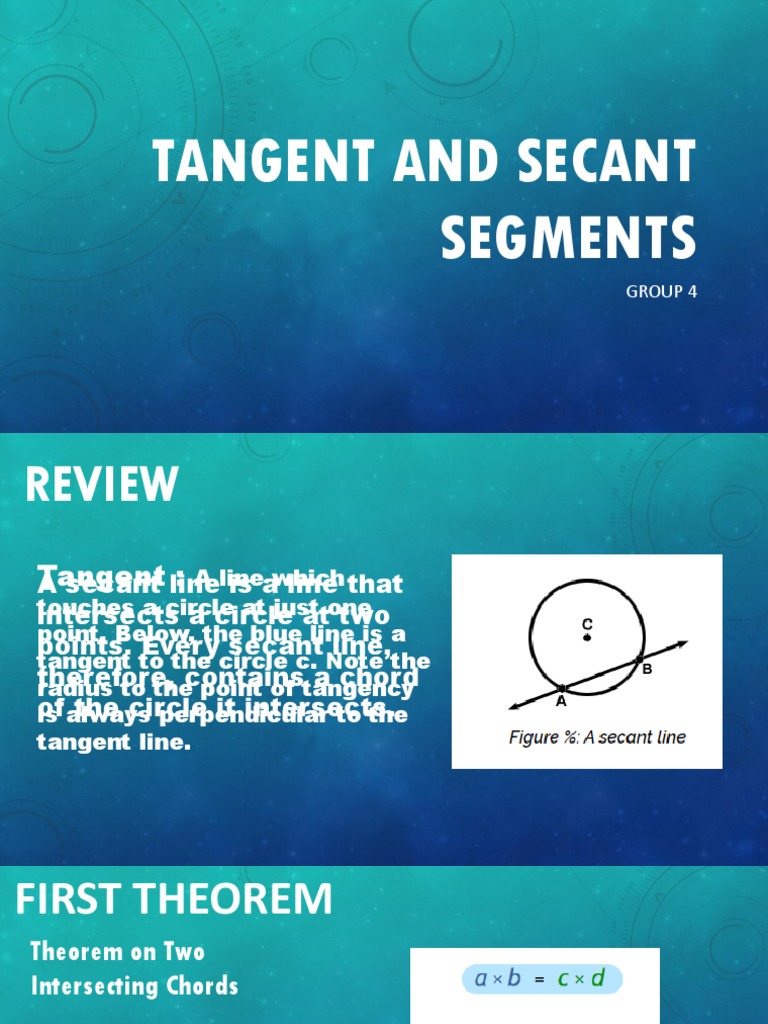 Tangent and Secant Segments | PDF