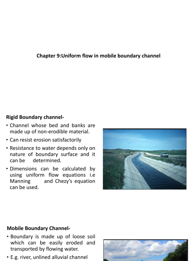 Chapter 9:uniform Flow in Mobile Boundary Channel | PDF | Sediment ...