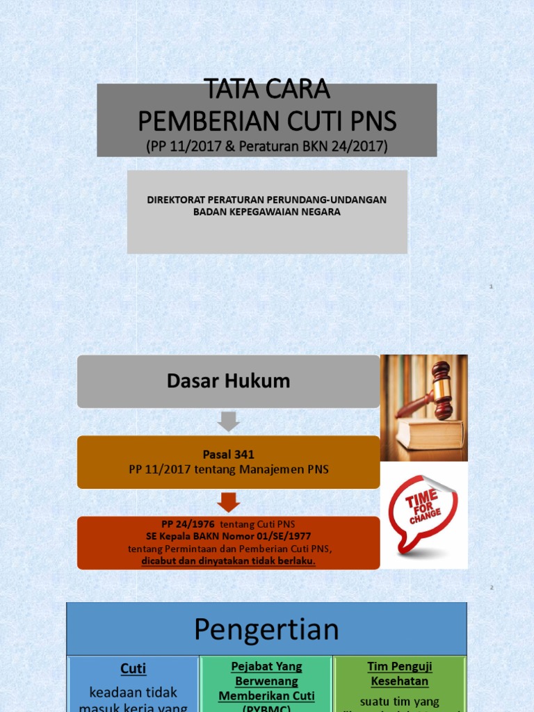 Panduan Cuti PNS: PP 11/2017 & BKN 24/2017 | PDF