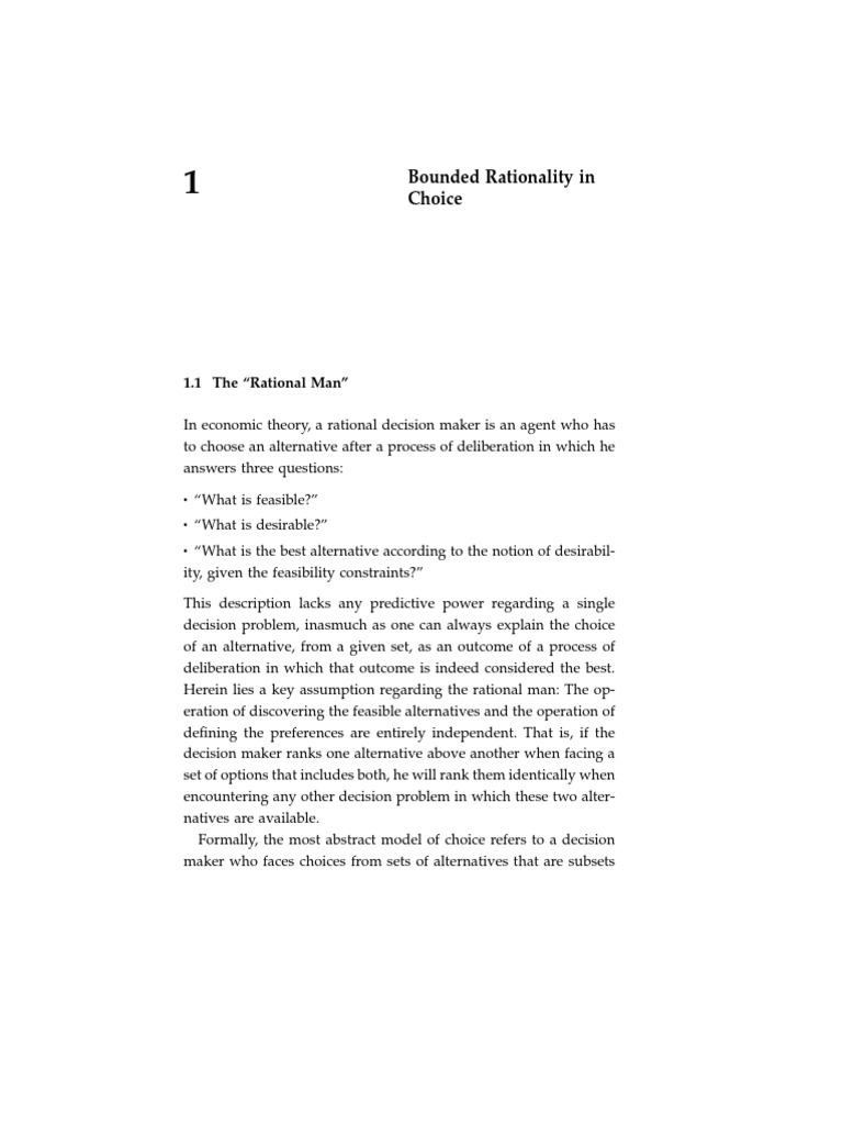 Bounded Rationality1 | PDF | Decision Making | Rationality