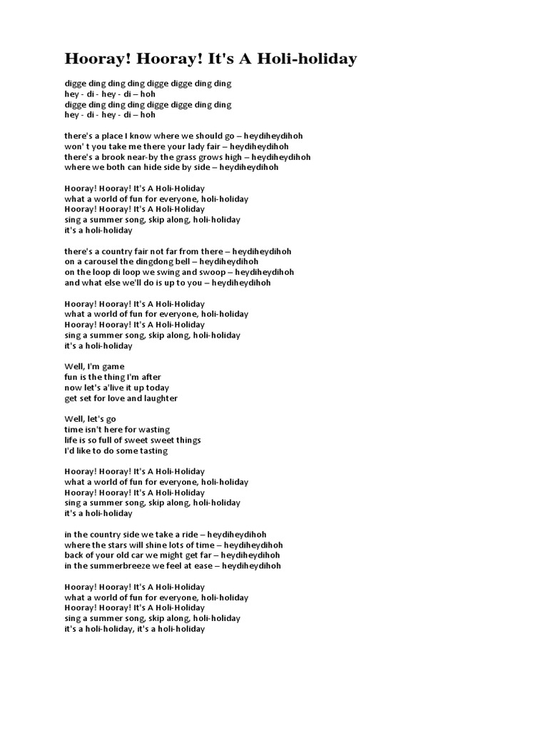 Hooray! Hooray! It's A Holi-Holiday | PDF | Christmas