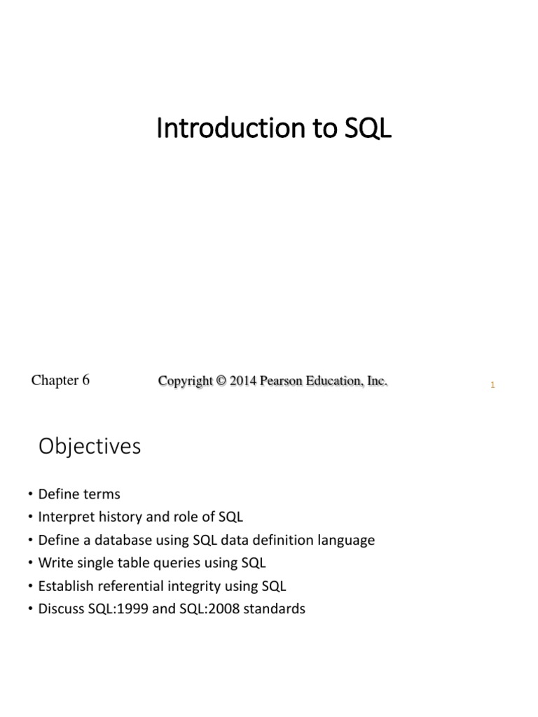 Introduction To SQL | PDF | Sql | Relational Database