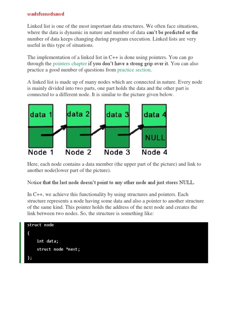 Pointers Chapter Practice Section: Wadsfssswdsawd | PDF | Pointer ...