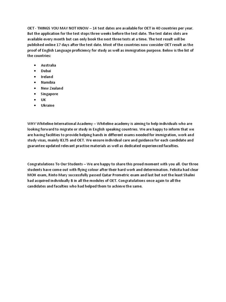 Updates | PDF | International English Language Testing System | Business