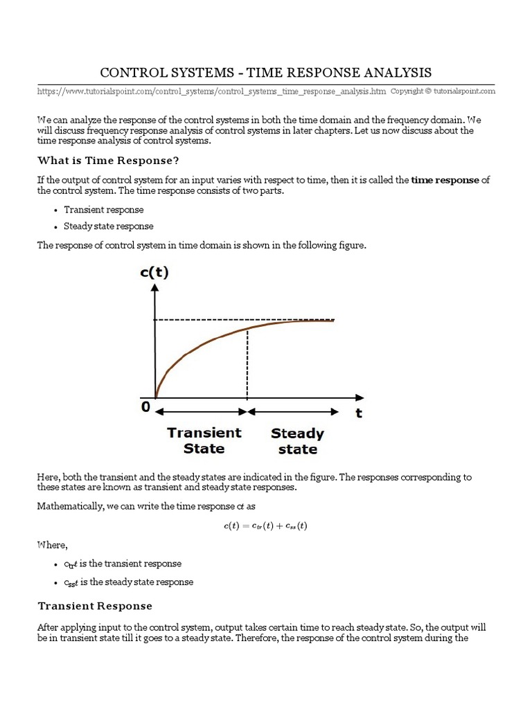 07 Control Systems Time Response Analysis | Download Free PDF | Steady ... 07 Control Systems Time Response Analysis | Download Free PDF | Steady ...