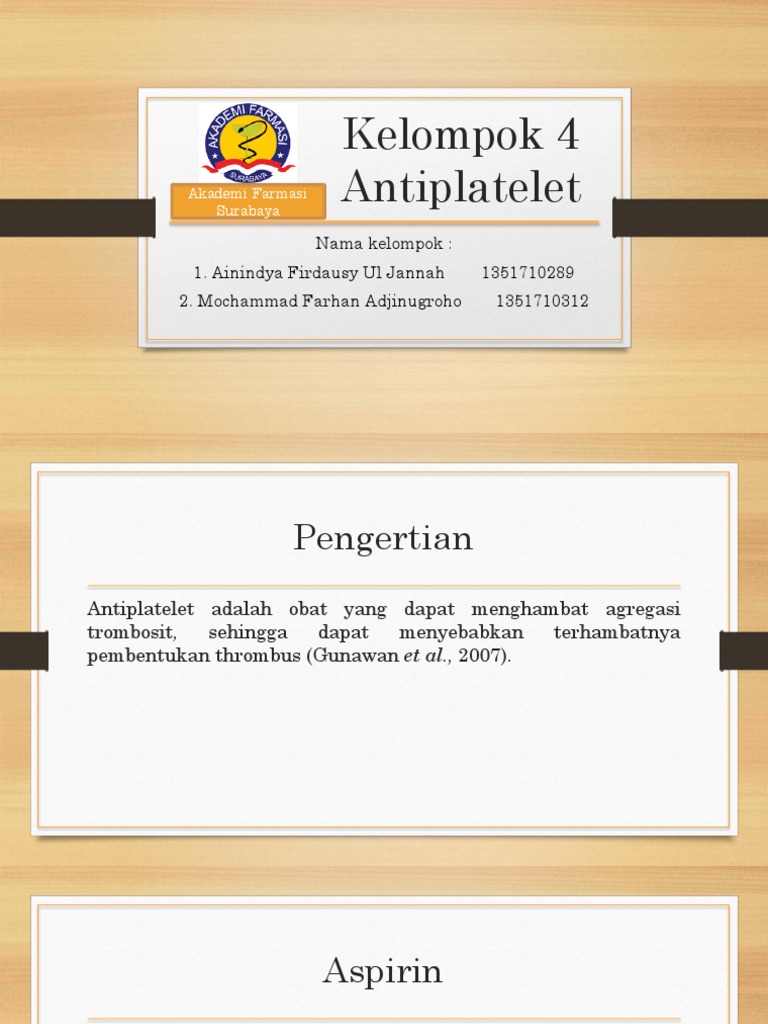 Kel 4 (Antiplatelet) | PDF | Kesehatan Holistik