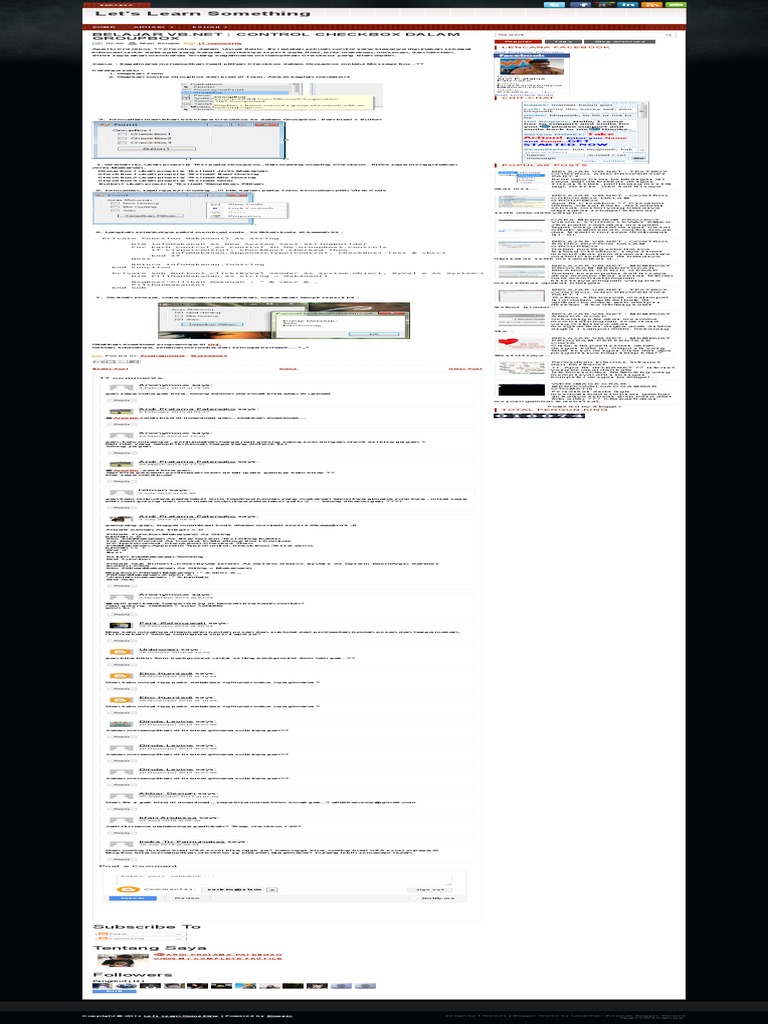 Belajar VB - Net - Control Checkbox Dalam Groupbox - Let's Learn ...