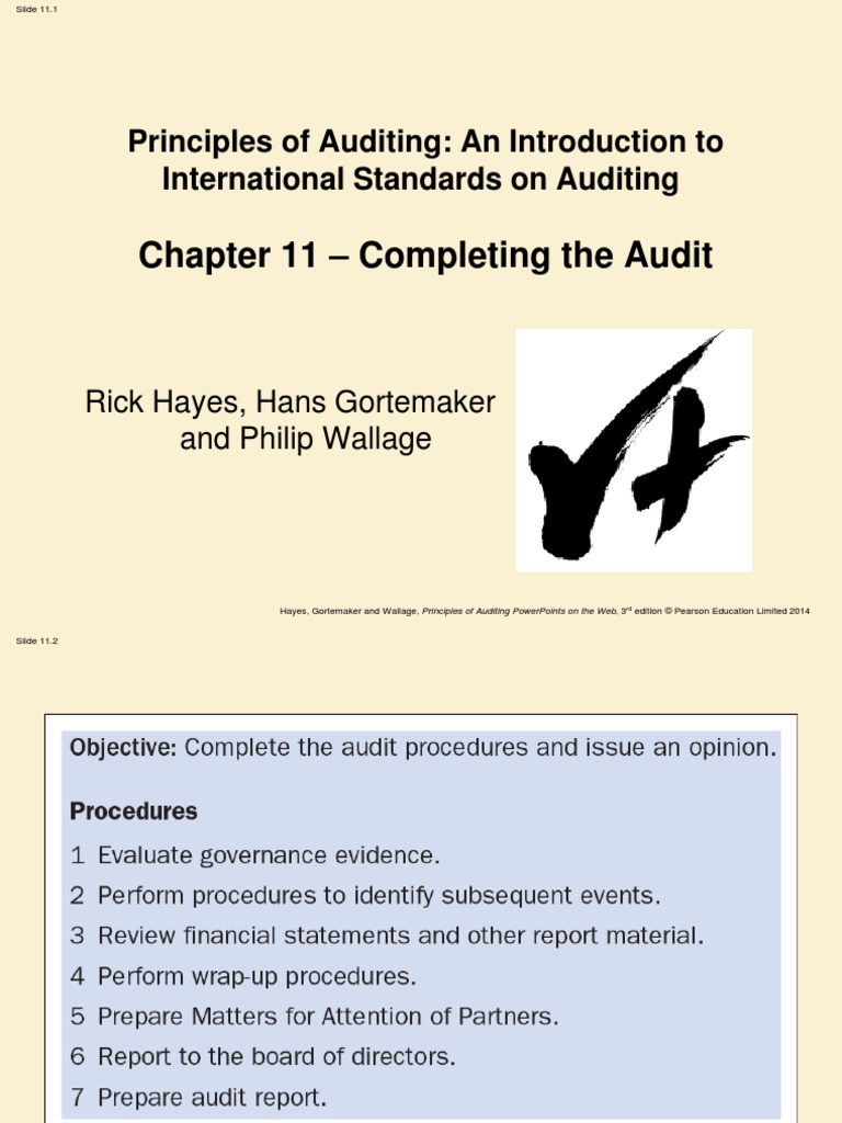Completing The Audit: Principles of Auditing: An Introduction To ...