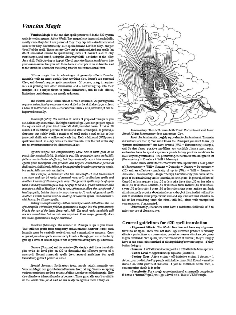 Vancian Magic in World Tree | PDF