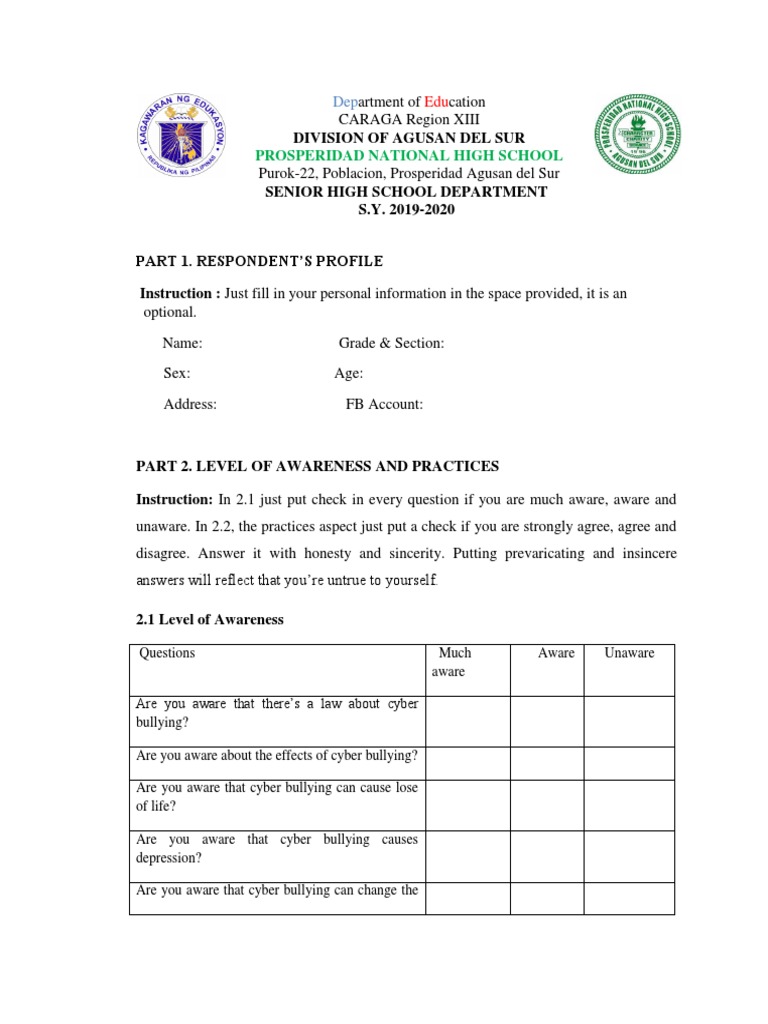 Prosperidad National High School | PDF | Social Science | Self-Improvement