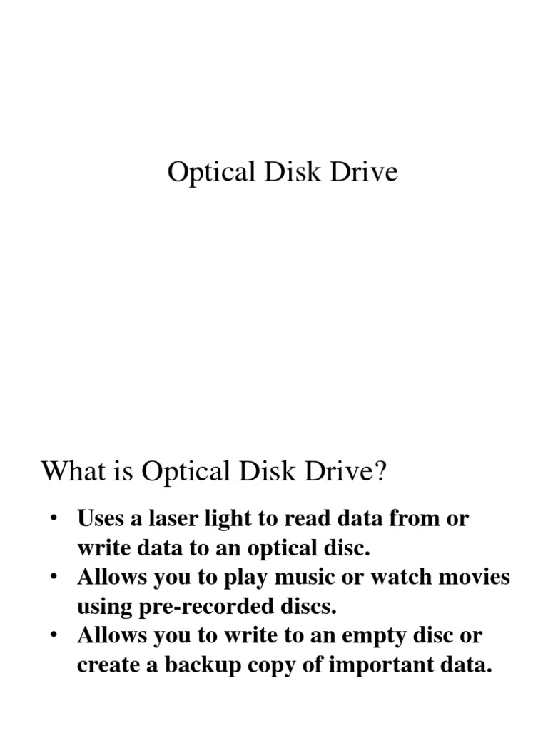 Optical Disc Drive | PDF