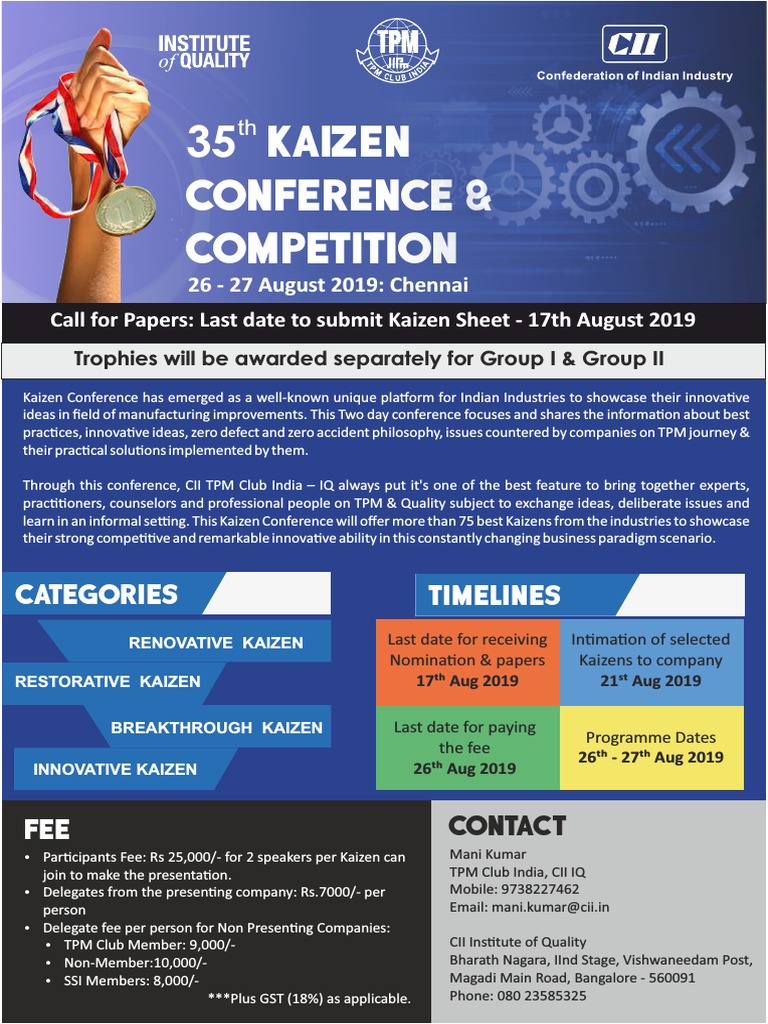 35 Kaizen: Conference & Competition | PDF | Business