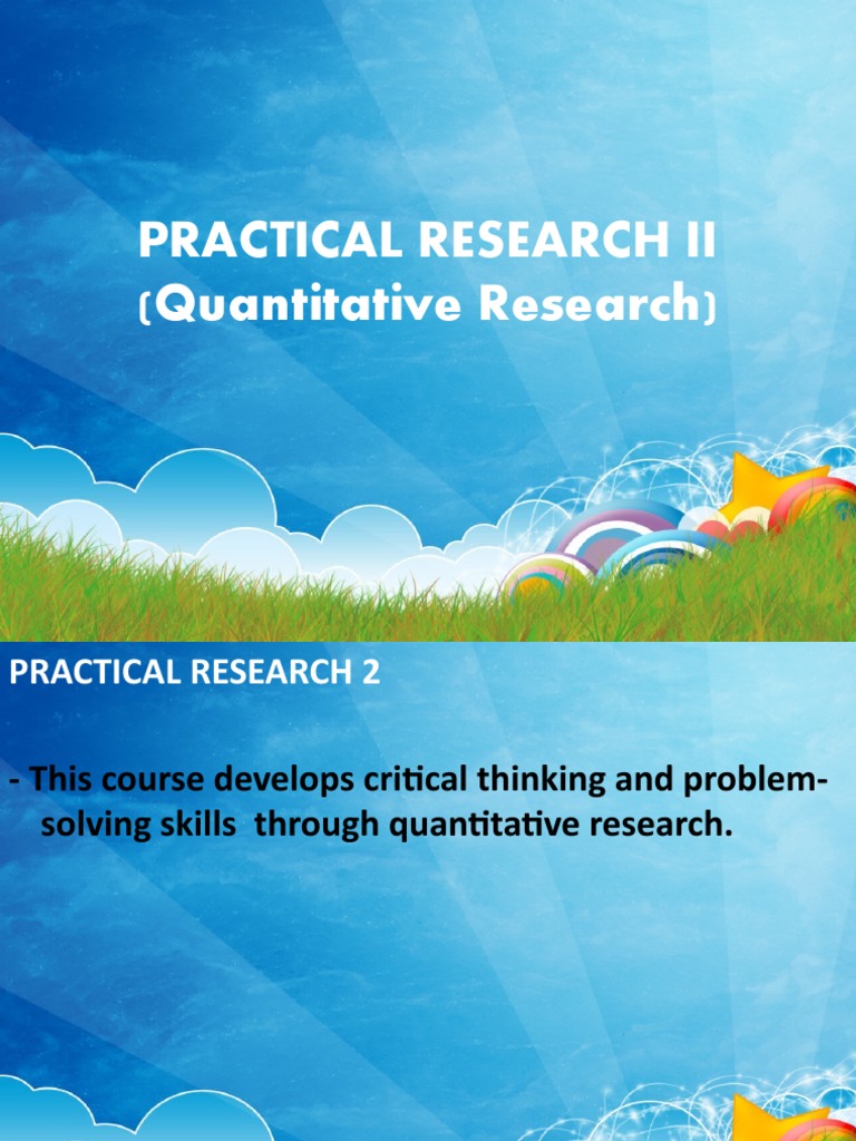 Practical Research II | PDF | Hypothesis | Experiment