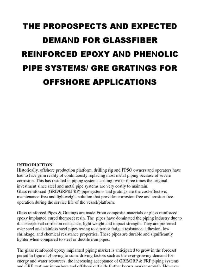 GRE Piping System | PDF | Fiberglass | Pipe (Fluid Conveyance)