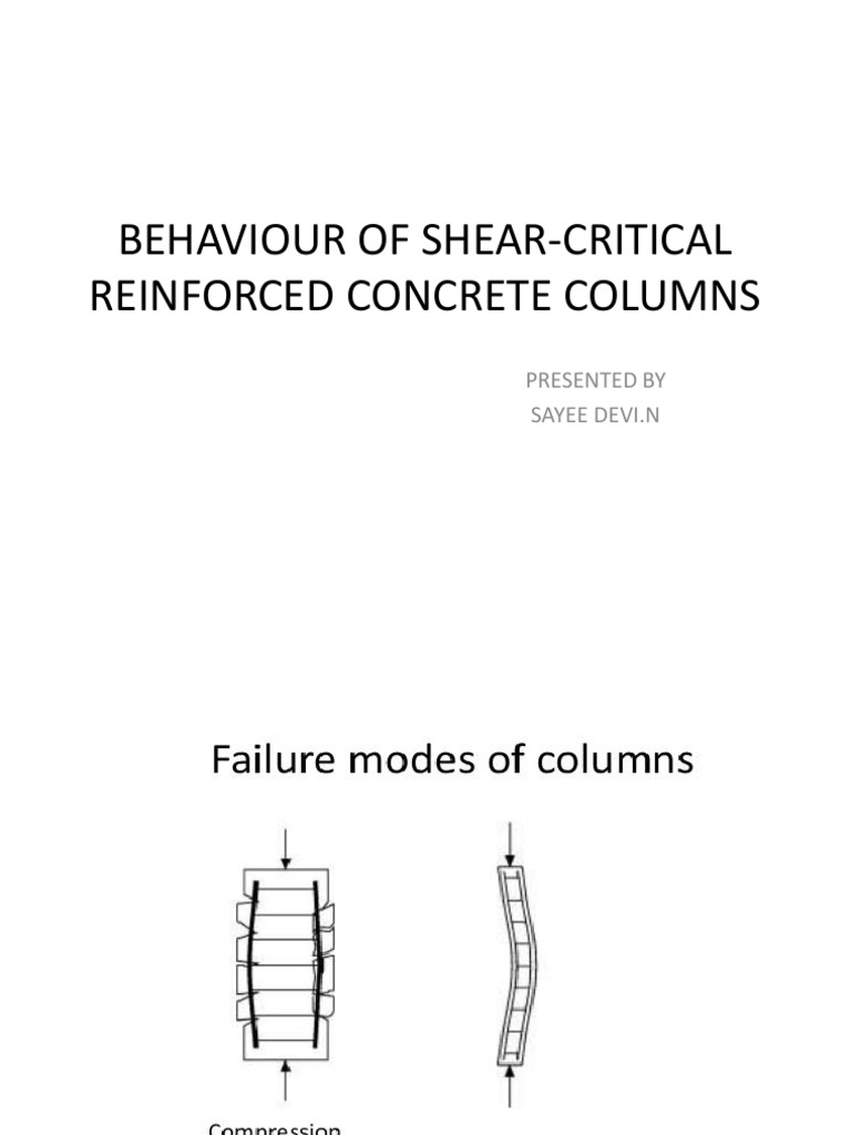 Behaviour of Shear-Critical Reinforced Concrete Columns | PDF