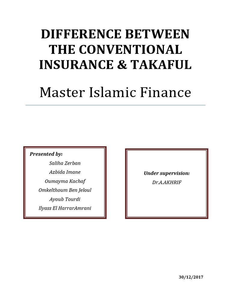 Islamic vs. Conventional Insurance | PDF | Reinsurance | Insurance