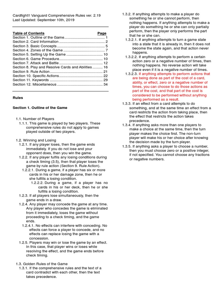 Cardfight!! Vanguard Rules Overview | PDF | Betting In Poker | Teaching ...