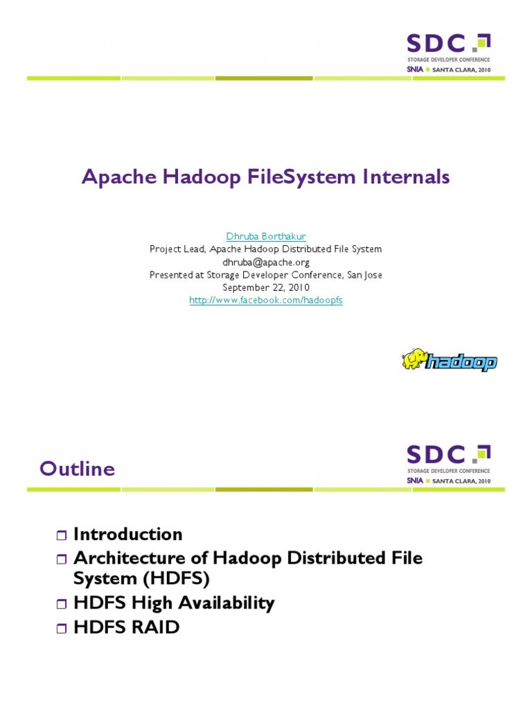 DhrubaBorthakur-Hadoop File Systems | PDF | Apache Hadoop | File System