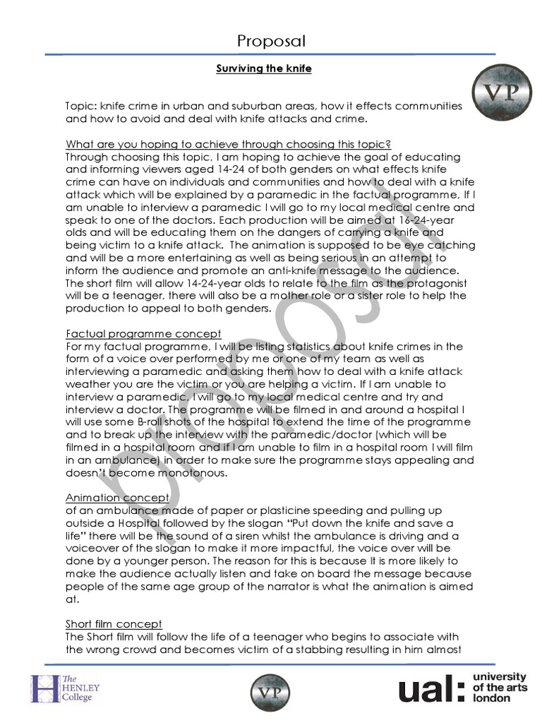 Final Proposal | PDF | Voice Over | Ambulance