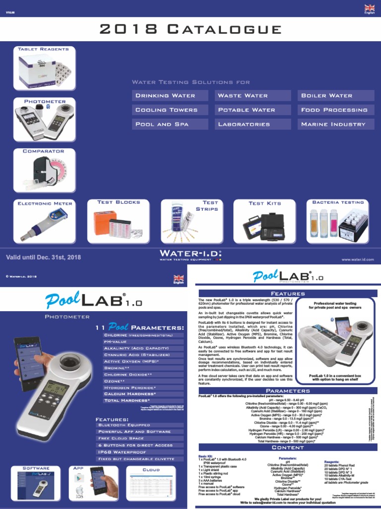 Water-Id Catalogue | PDF | Chlorine | Hydrogen Peroxide