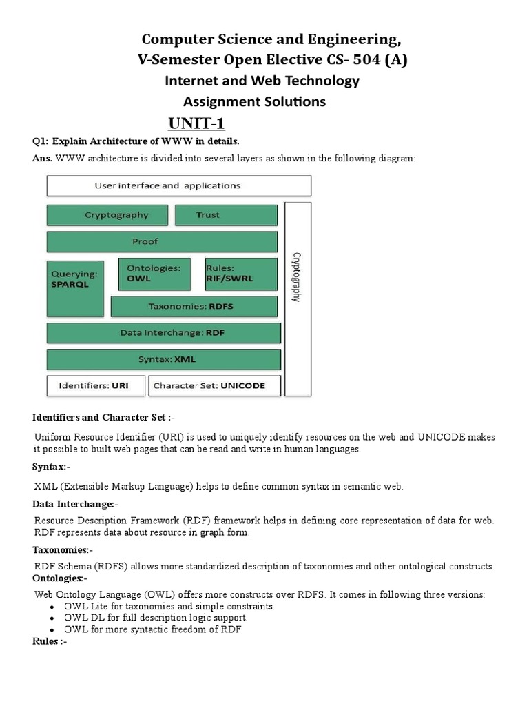 An Analysis of Semantic Web Technologies and Standards based on a Computer Science Course ...