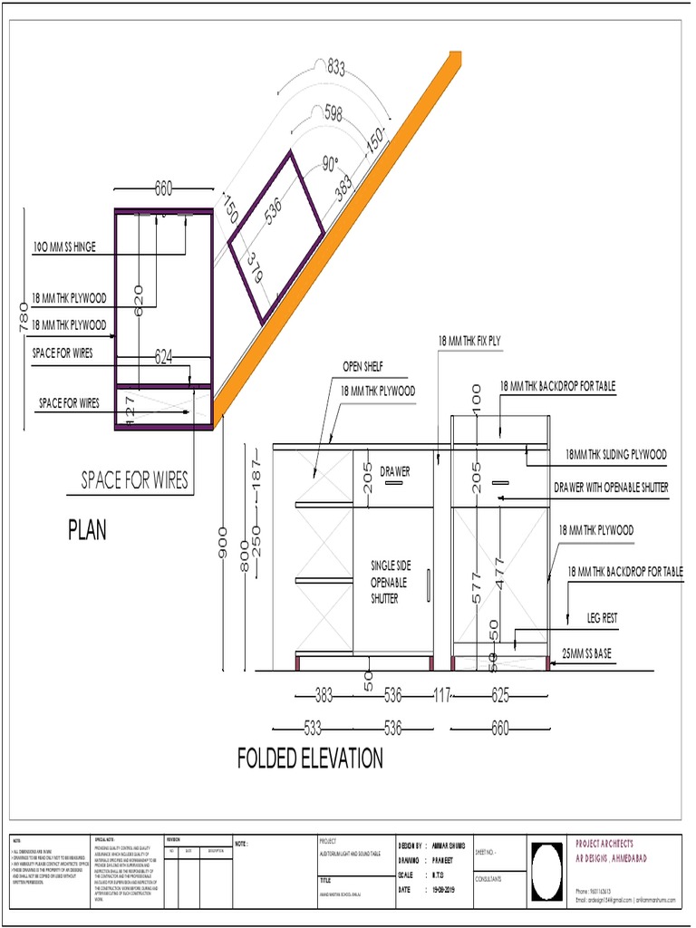 Auditorium Backstage Table-Model | PDF | Plywood