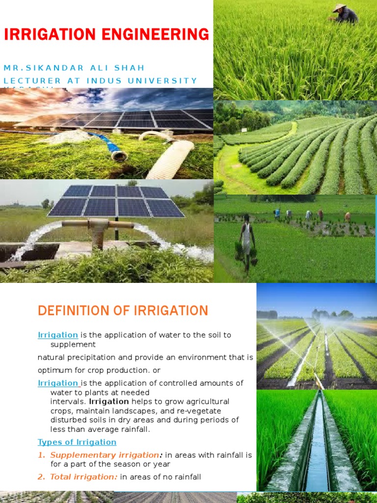 Overview of Irrigation Engineering | PDF | Irrigation | Flood