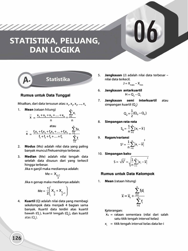 Statistika, Peluang, Dan Logika PDF | PDF