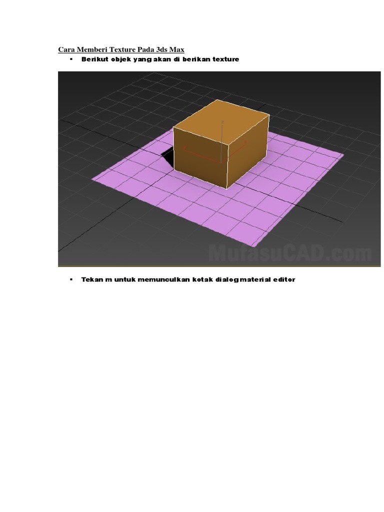 Cara Memberi Texture Pada 3ds Max | PDF