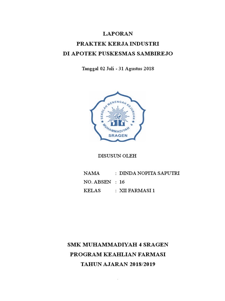Contoh Laporan Pkl Di Puskesmas Pdf