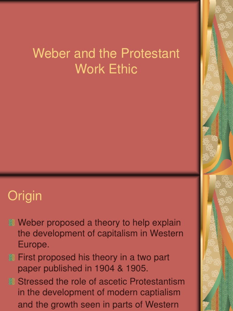 Weber's Protestant Ethic and Capitalism | PDF | Max Weber | Protestantism