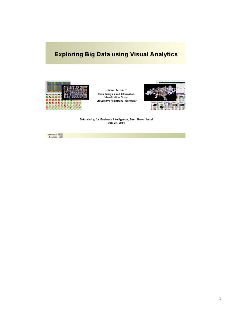Exploring Big Data Using Visual Analytics: Daniel A. Keim | PDF ...