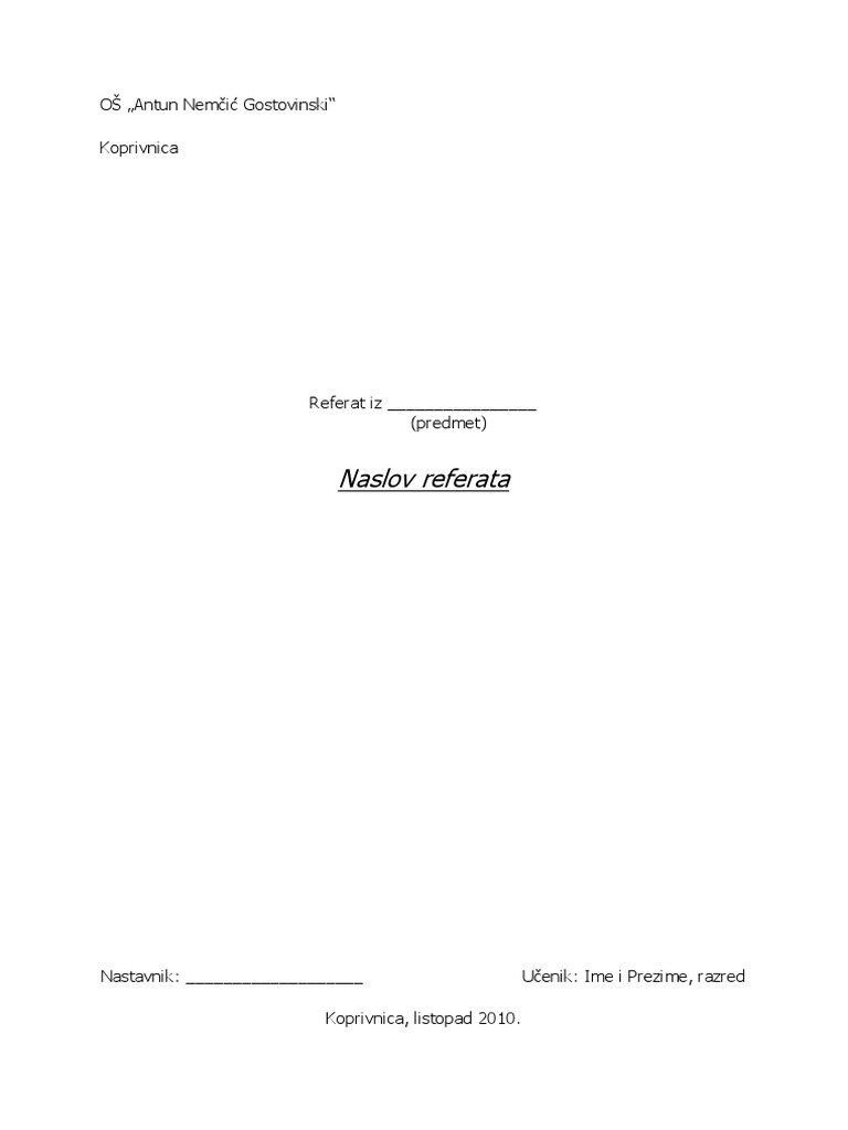 Referati | PDF