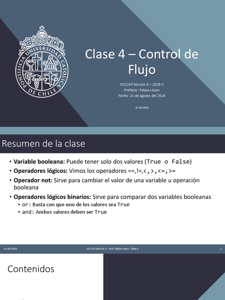 Clase 4 - Control de Flujo | PDF | Python (lenguaje de programación ...