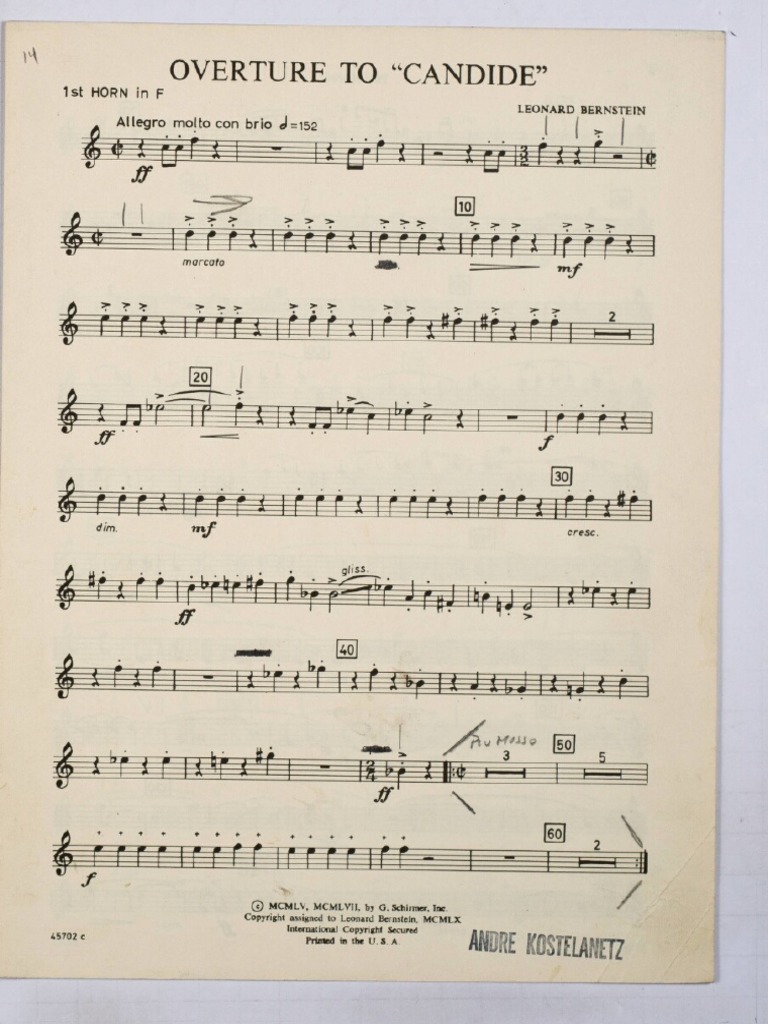 Candide Overture Horn 1-4 | PDF