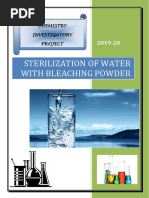 Chemistry Investigatory Project | PDF | Water Purification | Distillation
